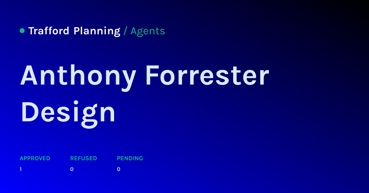 Agent Anthony Forrester Design - Applications & Team — Trafford